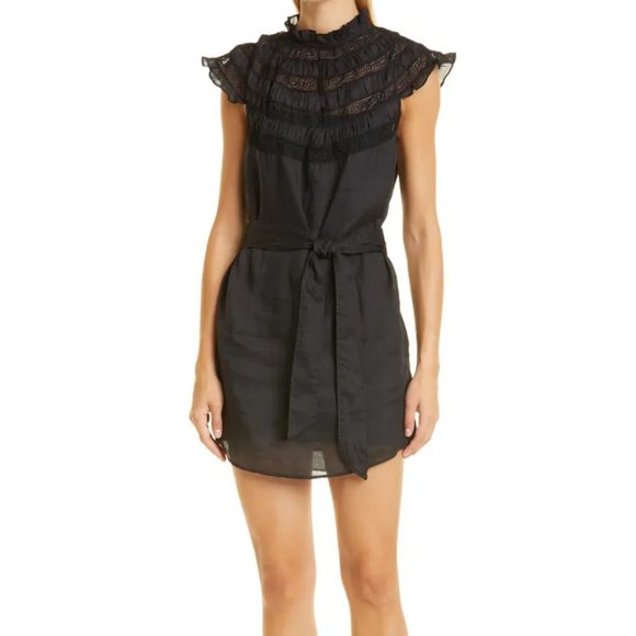 Frame Denim | Dresses | Frame Lace Inset Mini Dress | Poshmark